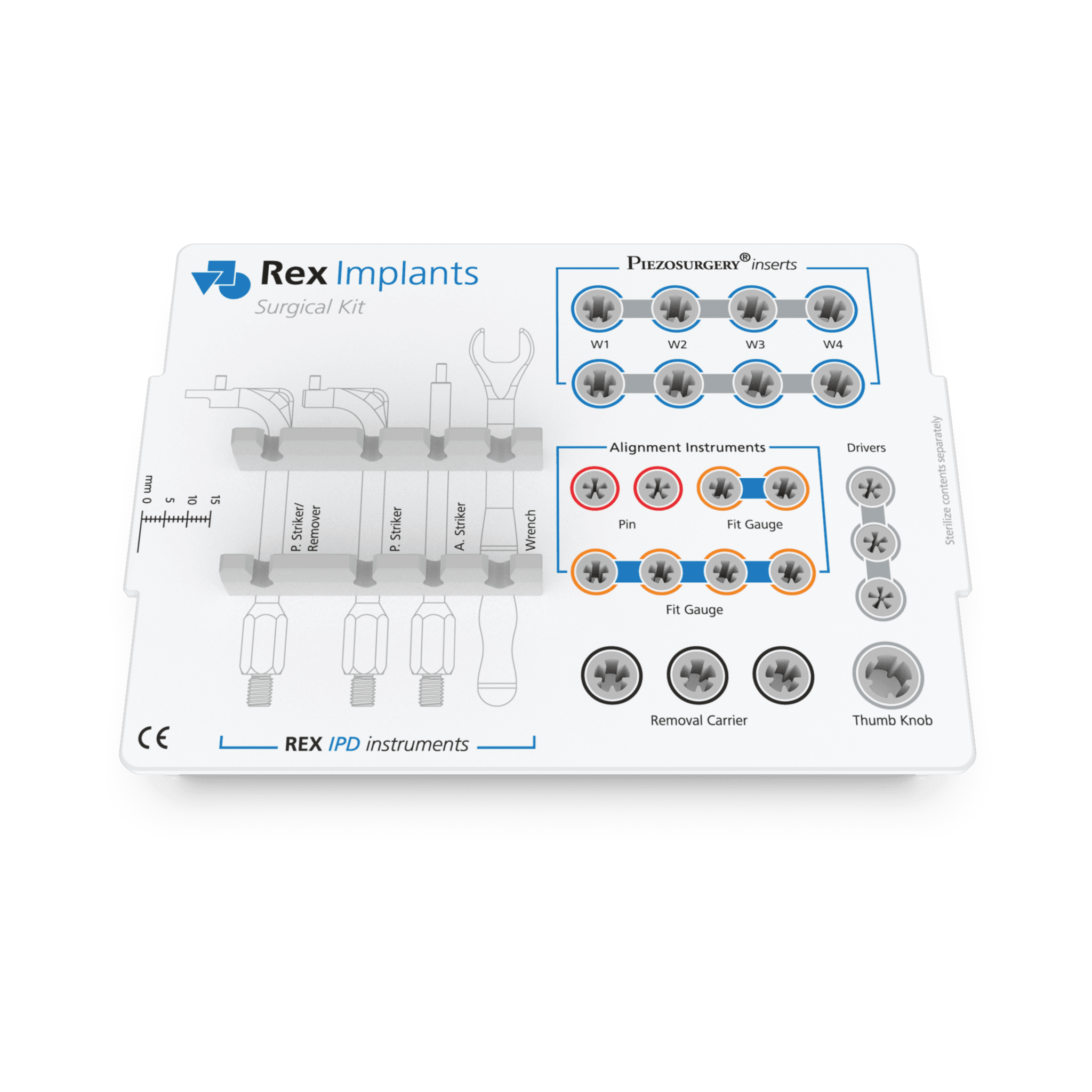 REX PiezoImplants Surgical Kit - complete - BioMedent